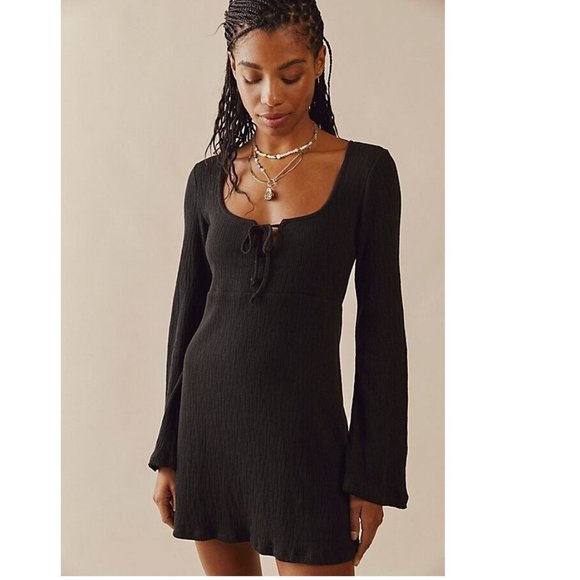 Free People | Dresses | New Free People Brynne Mini Dress Black Fp ...